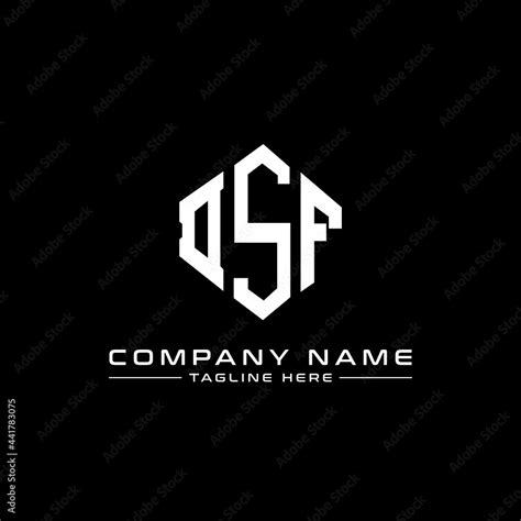 Dsf Letter Logo Design With Polygon Shape Dsf Polygon Logo Monogram