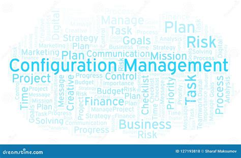 Configuration Management Process Concept Banner With Icons Cartoon