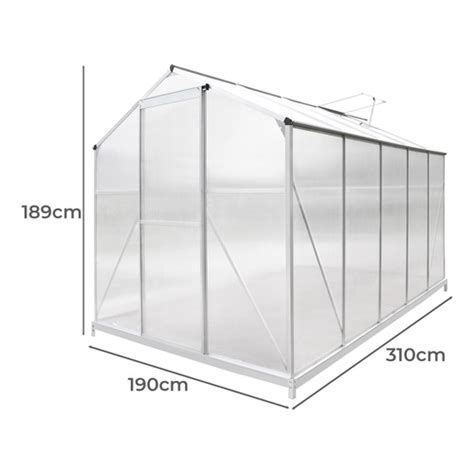 Grayson Polycarbonate Aluminium Greenhouse With Base Temple Webster