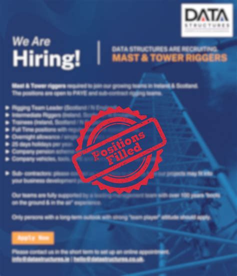 Data Structures On Linkedin Data Structures Irl And Uk Wish To Advise That All Current Positions