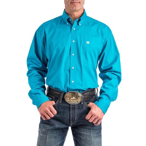 Cinch Mens Classic Fit Long Sleeve Button One Open Pocket Solid Basic