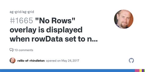 No Rows Overlay Is Displayed When Rowdata Set To Null Or Undefined · Issue 1665 · Ag Gridag