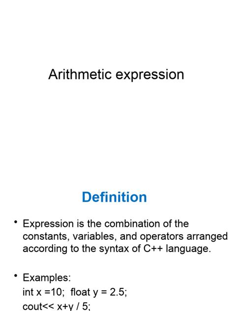 5arithmetic Expression Reviewed Pdf Namespace Mathematical Logic