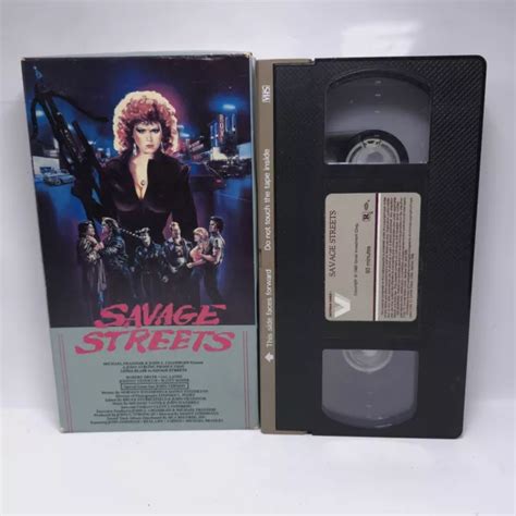 Savage Streets Vhs Linda Blair Vestron 1983 Tested Vintage Action