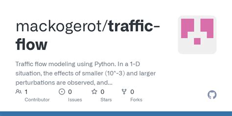 GitHub Mackogerot Traffic Flow Traffic Flow Modeling Using Python In A D Situation The