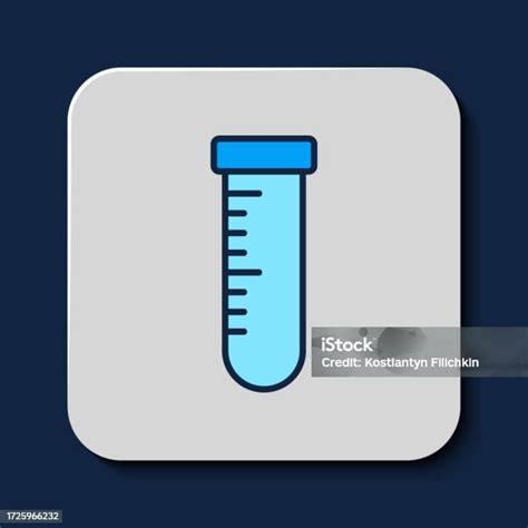 채워진 개요 테스트 튜브 및 플라스크 화학 실험실 테스트 아이콘은 파란색 배경에 격리되어 있습니다 실험실 유리 기호입니다 벡터 가득 찬에 대한 스톡 벡터 아트 및 기타