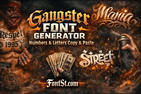 Gangster Font Generator Numbers And Letters Copy Paste