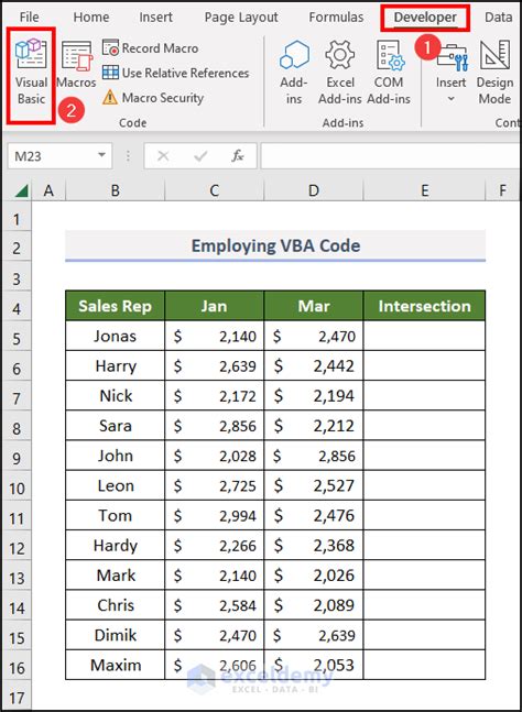 How To Perform An Intersection Of Two Data Sets In Excel 4 Methods