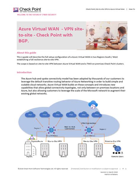 Checkpoint Azure Vwan Vpn 2020 V1 Checkmates Pdf Virtual Private Network Computer Network