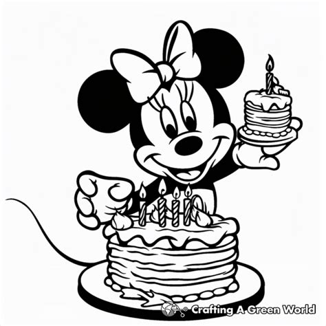 Minnie Mouse Birthday Coloring Pages Free And Printable