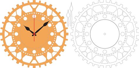 Cnc Clock Design Royalty Free Vector Image Vectorstock