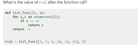 solved what is the value of rval after the function call