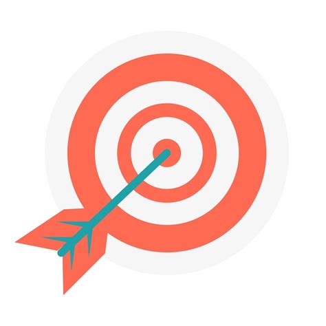 Premium Vector Target Icon Isolated Flat Style Design Targeting Arrow