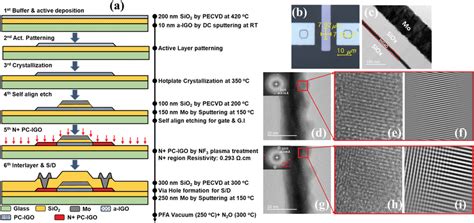 Fabrication Process Flow Optical Image And Tem Image Of The Coplanar