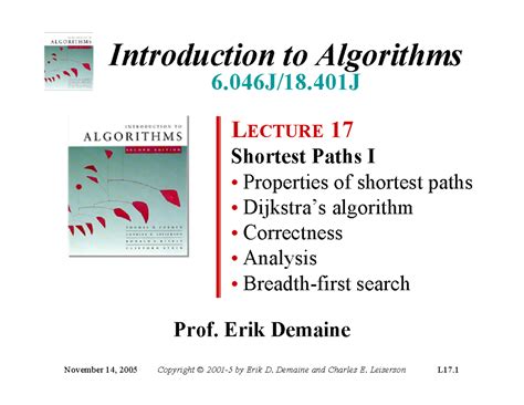 Lec17 Comparing Prims And Dijkstras Algorithms For Shortest Paths