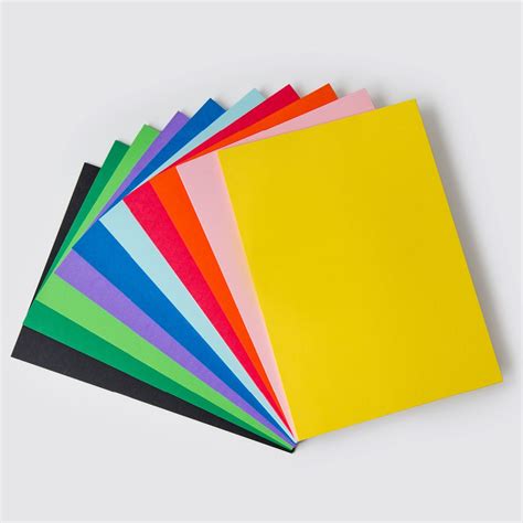 Cover Paper A4 125gsm Asstd Colours Pk 10 Edsco