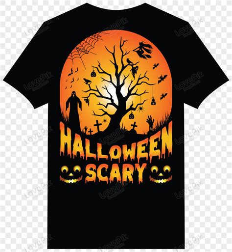 할로윈 무서운 티셔츠 디자인 Png 일러스트 무료 다운로드 Lovepik