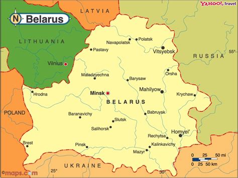Białoruś Mapa