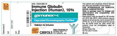 Gamunex C Fda Prescribing Information Side Effects And Uses
