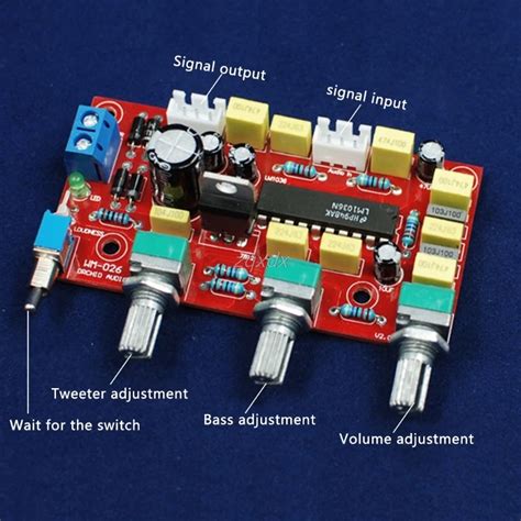 LM1036 HIFI Preamp Tone Board Bass Treble Volume Control Pre Amplifier Board Kit Z07 Drop Ship