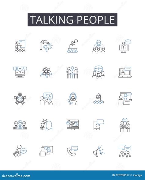 Interpersonal Communicators Line Icons Collection Empathetic Listener