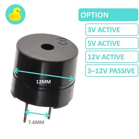 Passive Active Buzzer Speaker 3v 12v Lazada