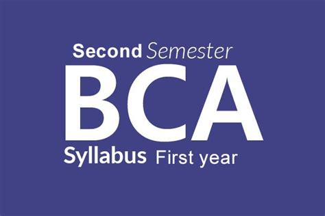 Bca Syllaus Second Semester