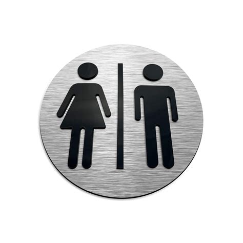 Unisex Bathroom Sign All Gender Restroom Signs Toilet Room Etsy