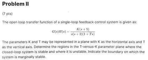 solved problem ii 7 pts the open loop transfer function of