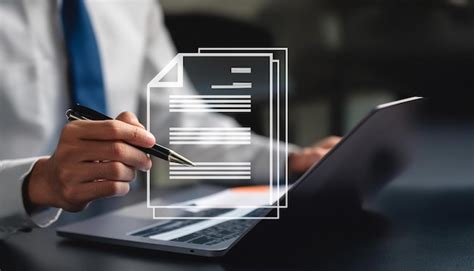 Closeup Of A Document Being Reviewed Premium Ai Generated Image