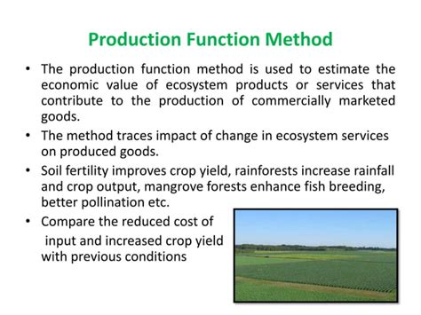 Economic Valuation Of Forest Pptx Agriculture Industries