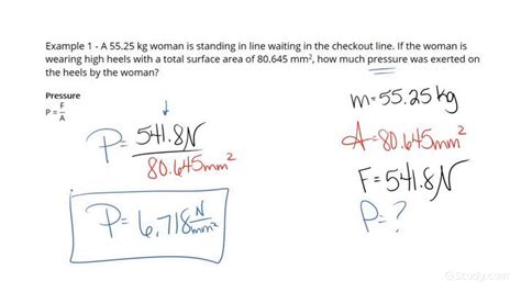 How To Calculate Pressure On A Solid 2D Surface Due To A Force