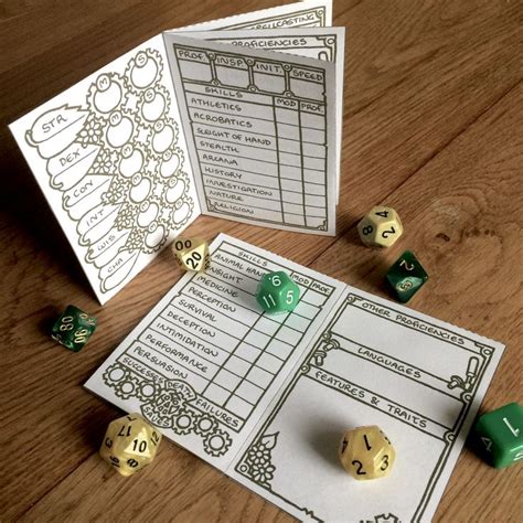 Character Sheets — Penflower Ink Rpg
