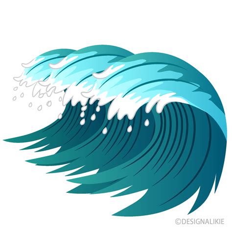 Big Light Blue Ocean Wave Clip Art Free Png Image｜illustoon