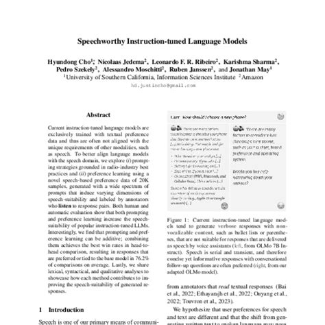 Speechworthy Instruction Tuned Language Models Acl Anthology