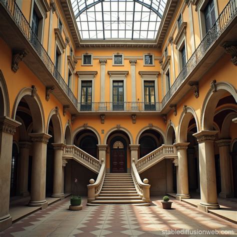Imagen De Un Edificio Clásico En Ciudad Cosmopolita Stable Diffusion