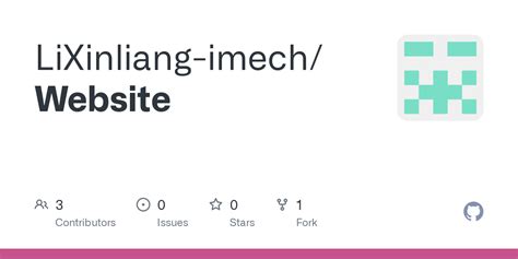 GitHub LiXinliang Imech Website