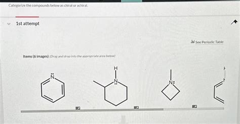 Solved Categorize the compounds below as chiral or achiral. | Chegg.com