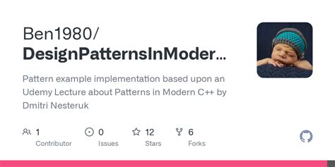 github ben1980 designpatternsinmoderncpp pattern example implementation based upon an udemy