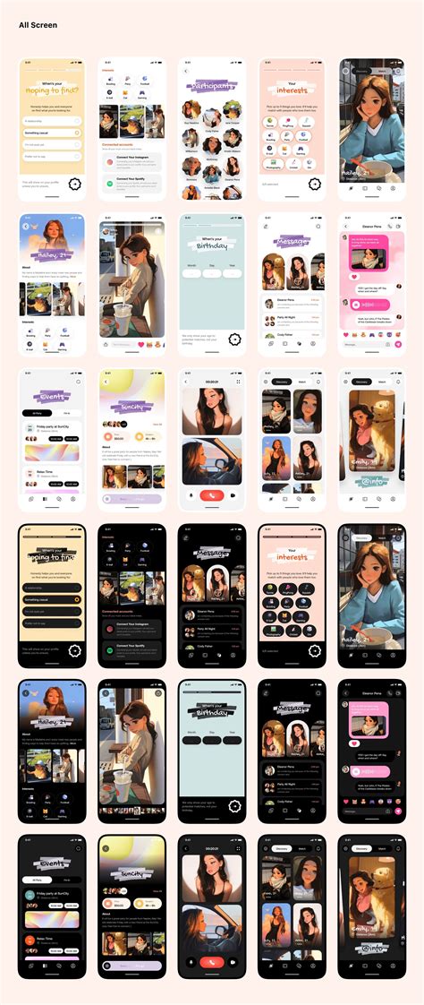 Dating App Ui Kit — Ui Kits On Ui8 App Interface Design Ui Kit Mobile App Design Inspiration