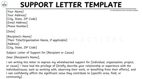 Letter Template How To Write Support Letter Step By Step Guide