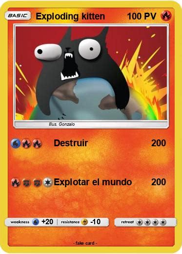 Pokémon Exploding Kitten 7 7 Destruir Mi Carta Pokémon