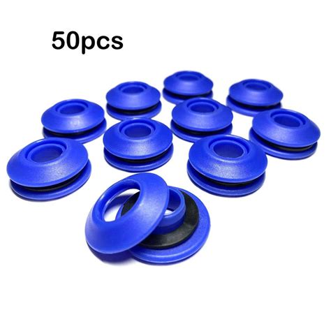 Lldi 10 50 Pcs Plastic Eyelets Set Round Eyelets Tarpaulin Eyelets Solar Cover Pool Blue 50pcs