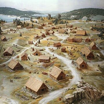 Reconstruction Of Viking Settlements Showcasing Typical Viking