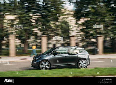 Electric Bmw I3 Is A B Class High Roof Hatchback Fast Driving In City
