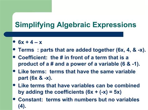1 2 Algebraic Expressions And Models Ppt