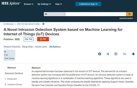 Dhwanil Chauhan On Linkedin Researchpaper Publication Ieee Xplore Iot Machinelearning