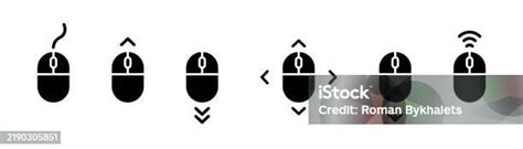 Scroll Mouse Icon Scrolling Mouse Cursor Symbol Cursor Navigation Icons アイコンのベクターアート素材や画像を多数ご