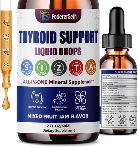 Thyroid Support Drops For Women And Menthyroid Supplement