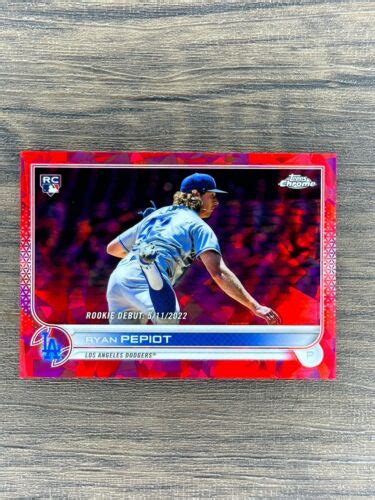 2022 Topps Chrome Update Sapphire Ryan Pepiot Red Refractor Rookie Debut 5 Ebay